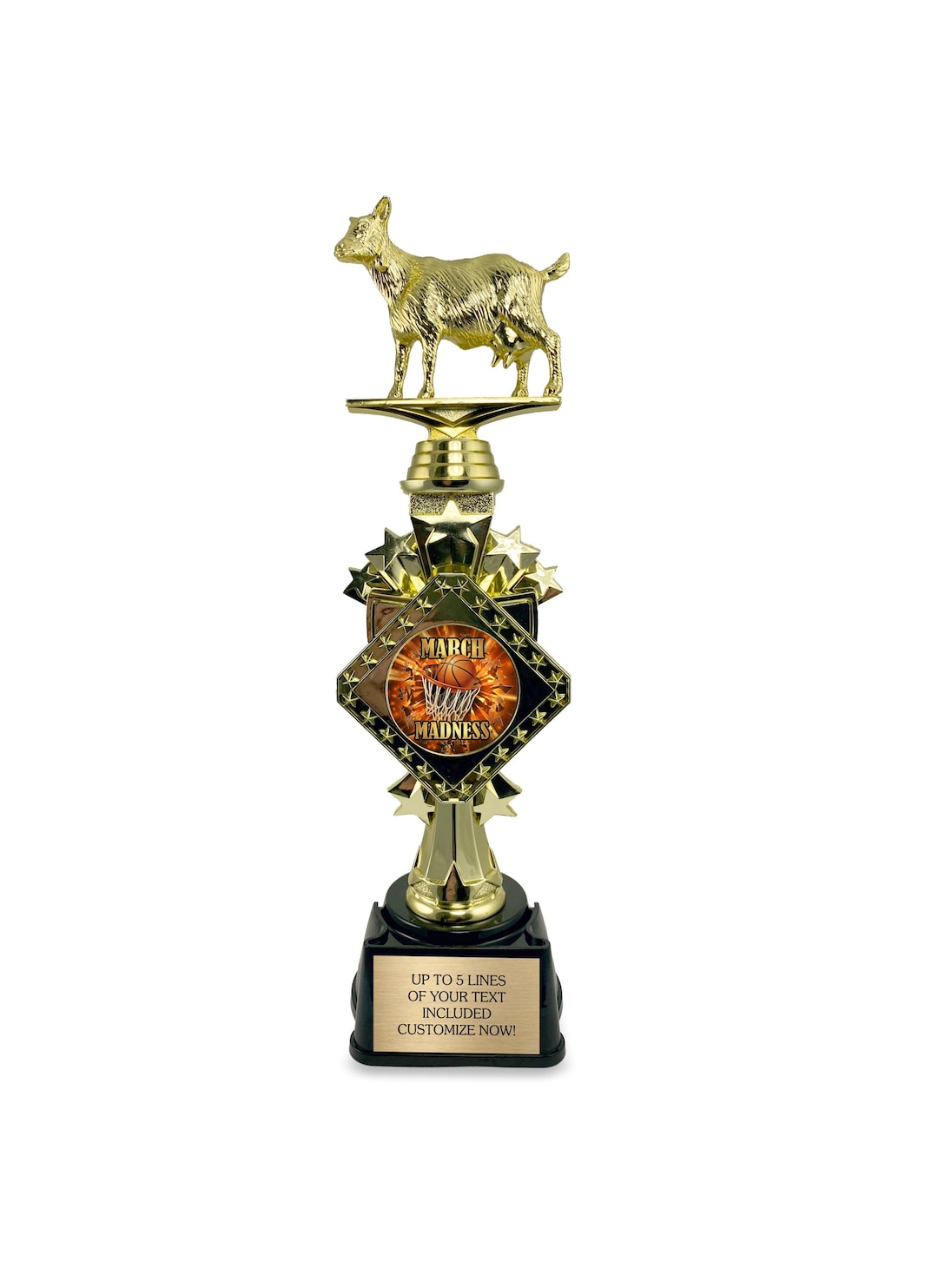 March Madness Goat Trophy 2026 – Personalized Basketball Bracket Award ...
