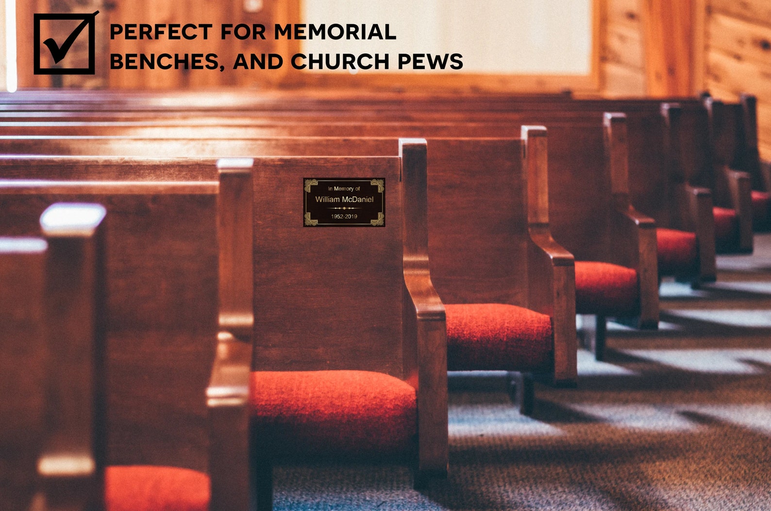 Laser Engraved Metal Plate Custom Memorial Plaque Personalized to Order ...