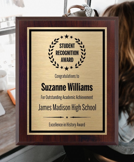 Student Of The Year Award Plaque