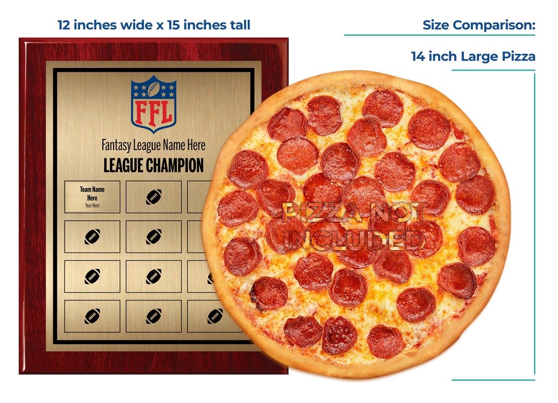 Fantasy Football Plaque With Customizable Plates Perpetual - Etsy