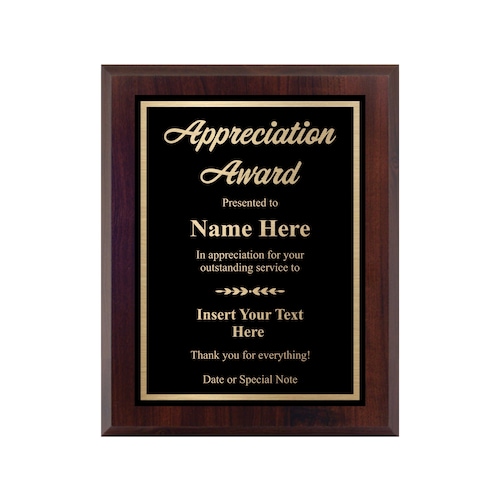 Appreciation Award Plaque for Employee Recognition - Etsy