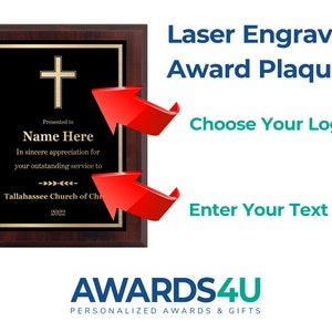 Personalized Church Award - Engraved Custom Religious Plaque - Etsy