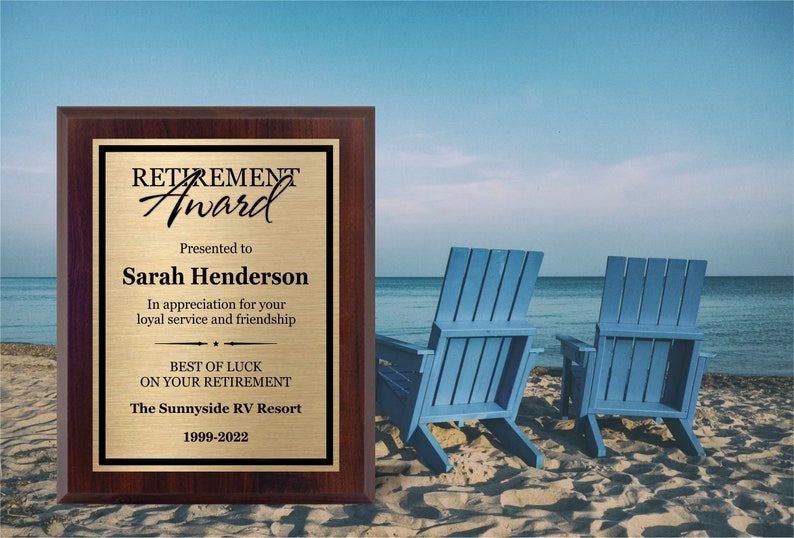 8x10 Personalized Retirement Plaque Customized Award for - Etsy
