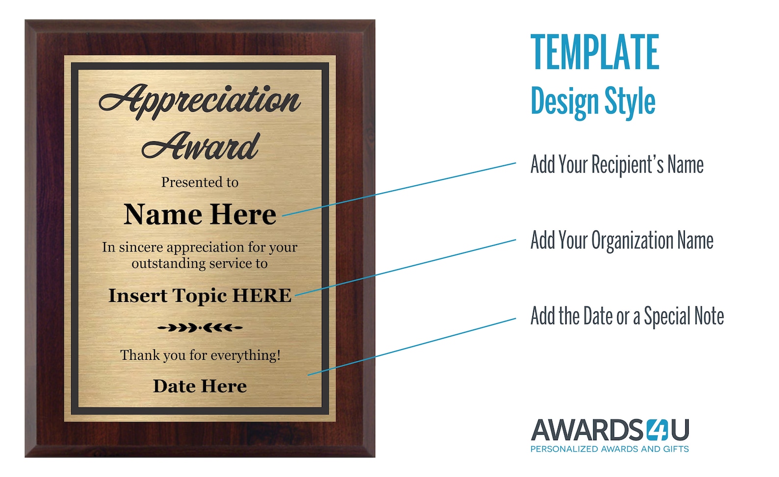 Appreciation Award Plaque for Employee Recognition - Etsy