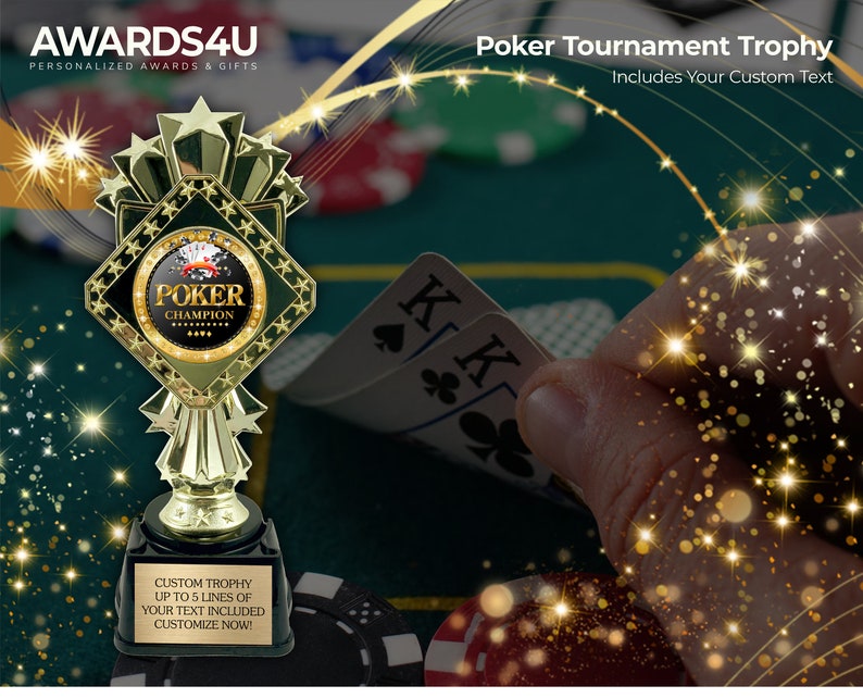 Poker Trophy for Champion - Customized Award for Tournament Winner of ...
