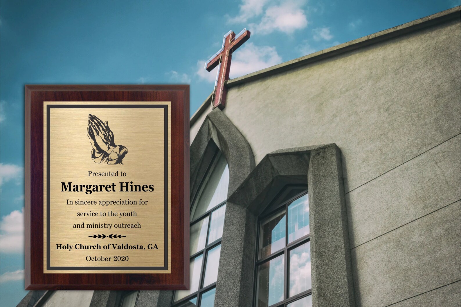 Personalized Religious Plaque - Customized Church Award - Choose Your ...