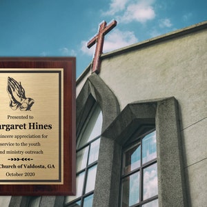 Personalized Religious Plaque - Customized Church Award - Choose Your ...