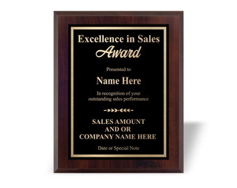 Sales Award Achievement Samples