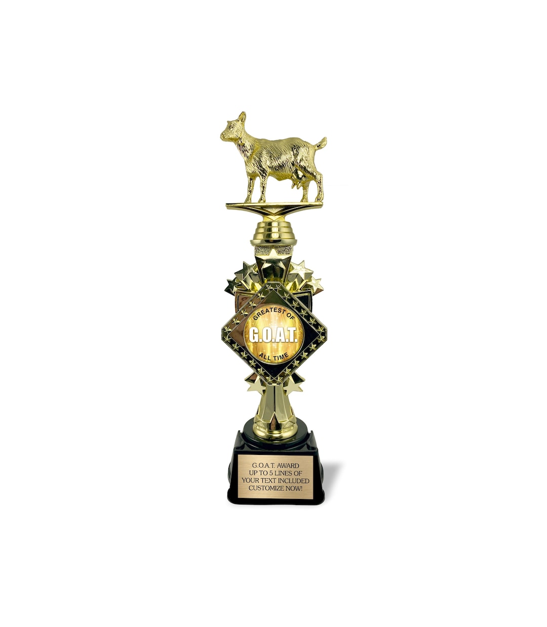 Custom Goat Trophy - Funny Office Award, Personalized Gift for Greatest ...