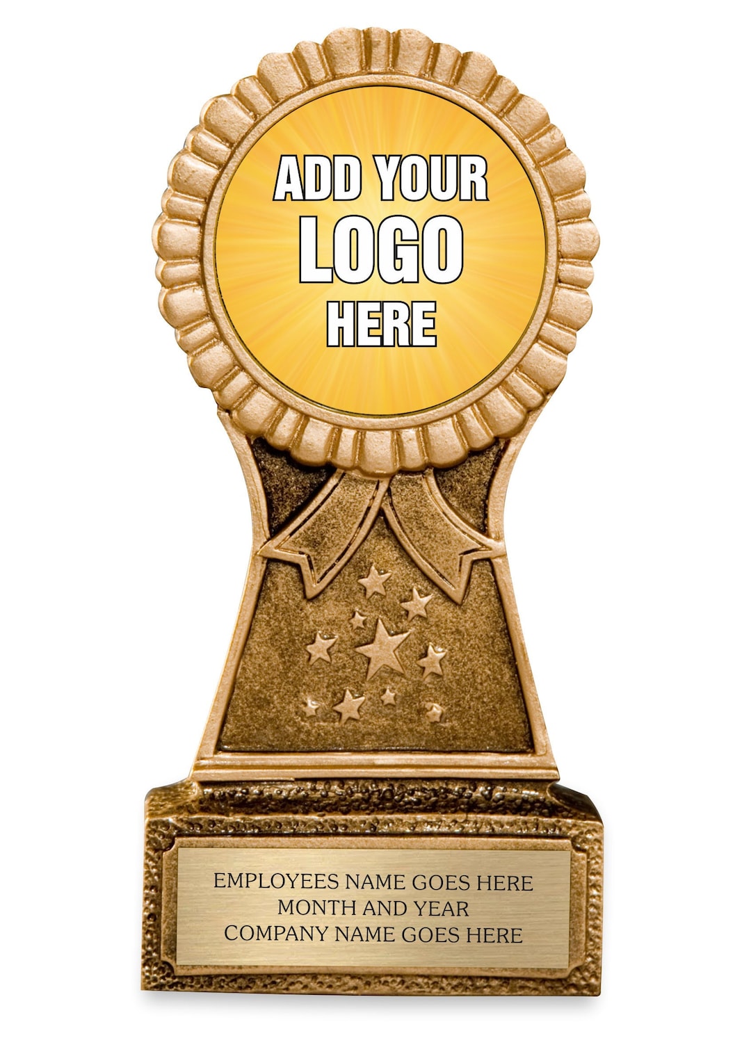 Employee of the Month Trophy - Add Your Logo - Customized Award ...