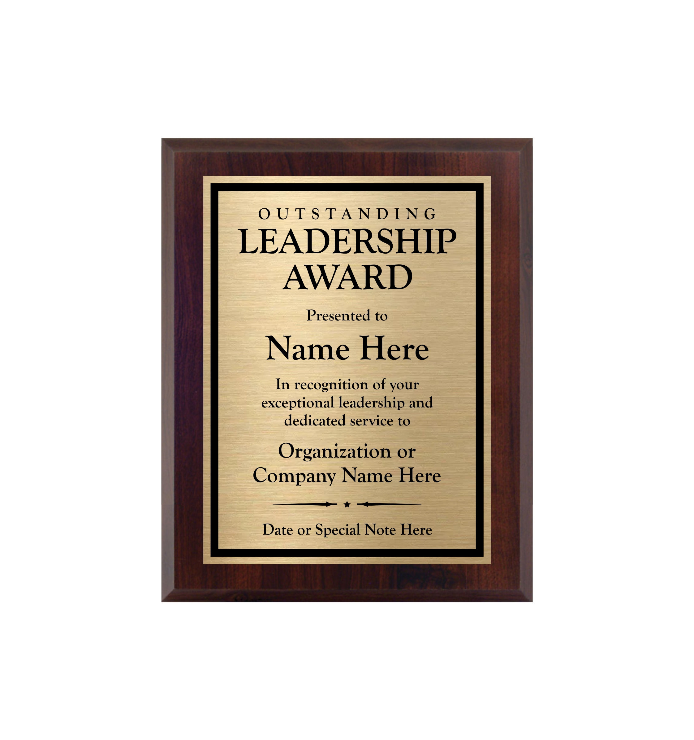 Leadership Award- Plaque for Boss or Leader - Personalized to Order - Etsy