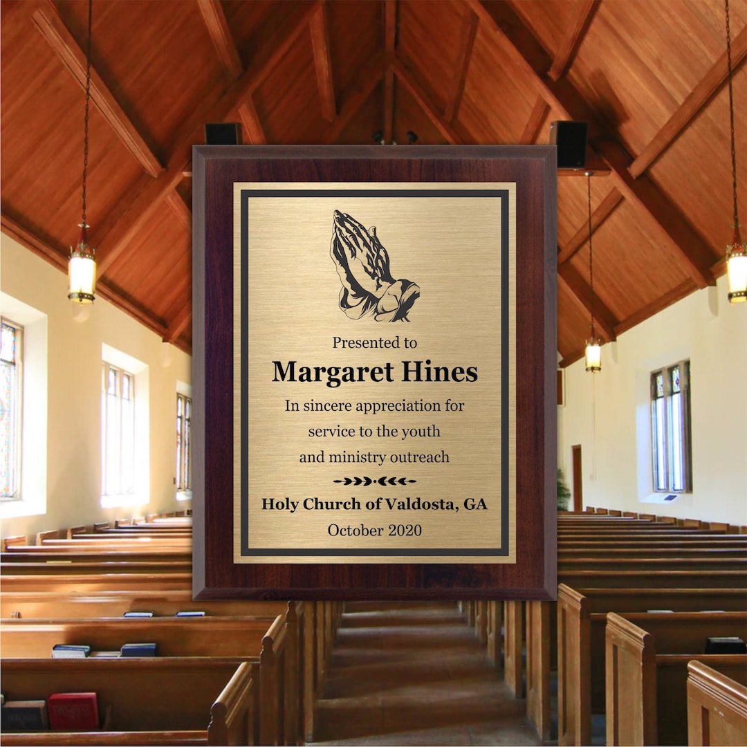 Personalized Religious Plaque - Customized Church Award - Choose Your ...