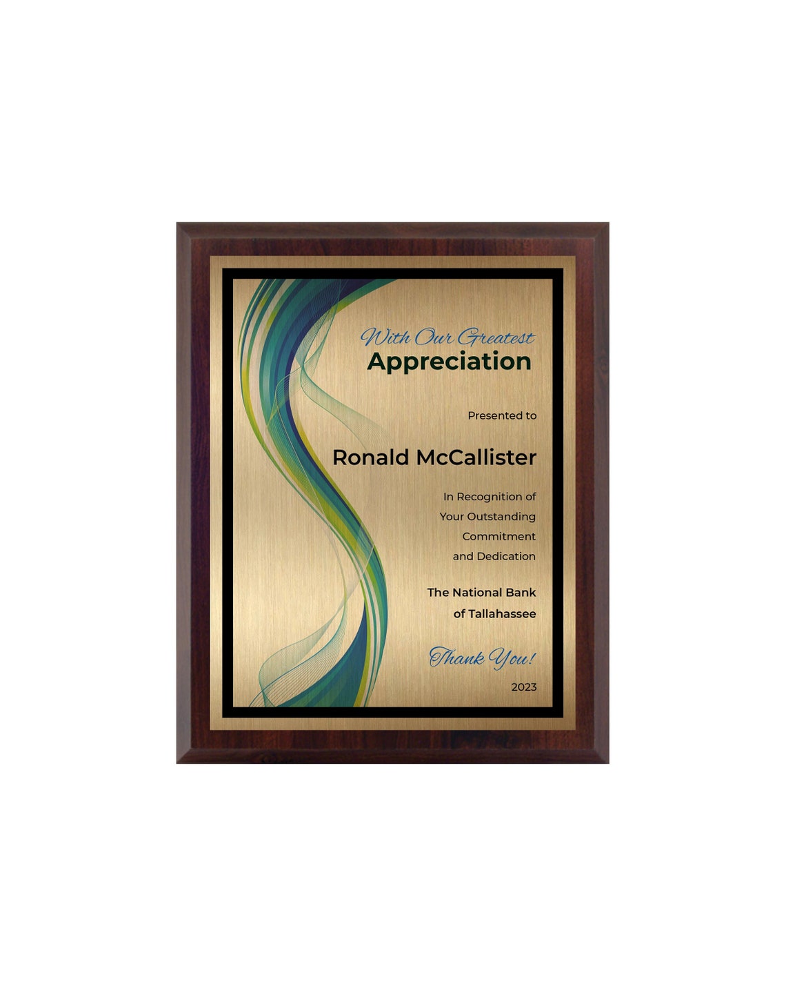 Employee Appreciation Plaque Personalized Gift Recognition - Etsy