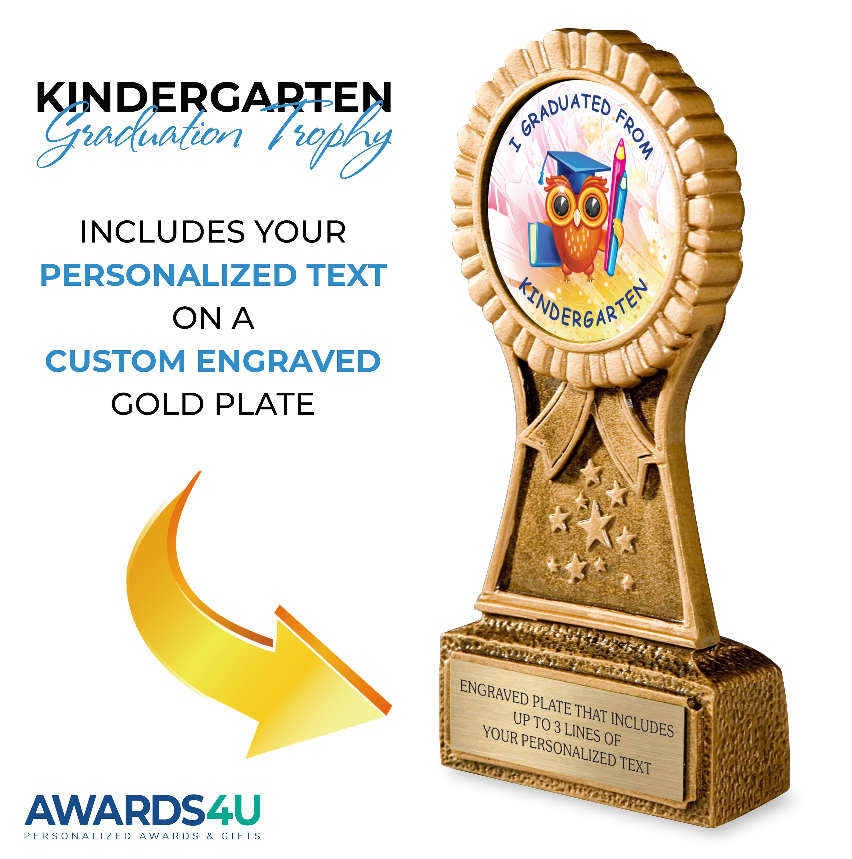 Kindergarten Graduation Trophy Award for Graduating Pre-k - Etsy
