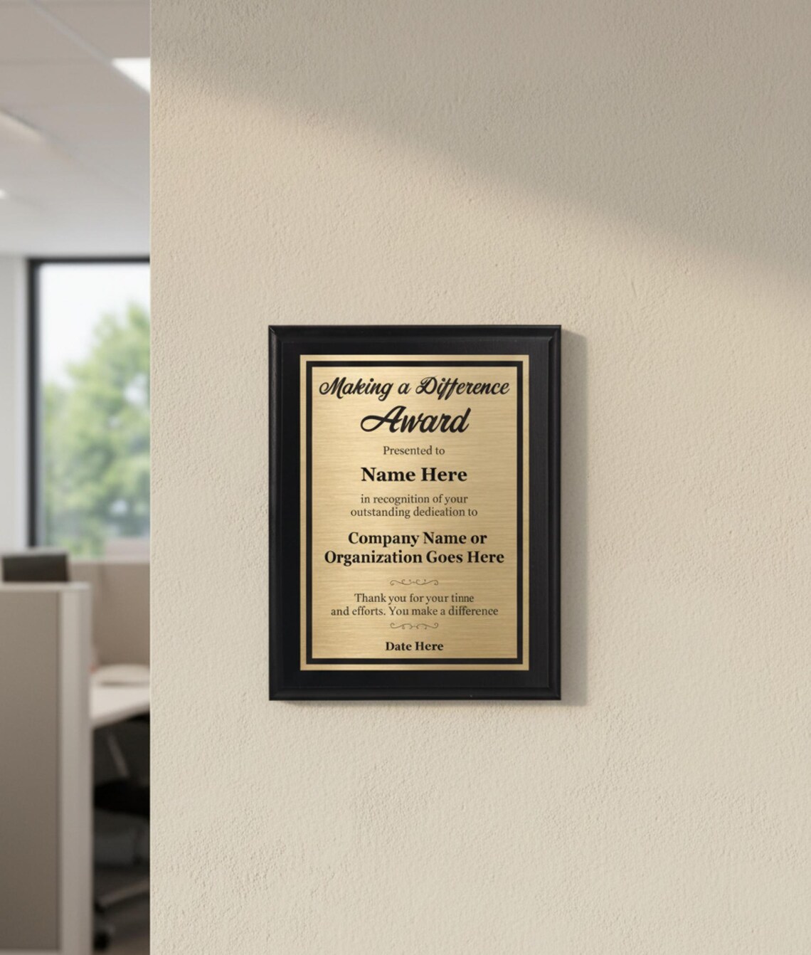 Making a Difference 8x10 Plaque - Personalized Award - Etsy