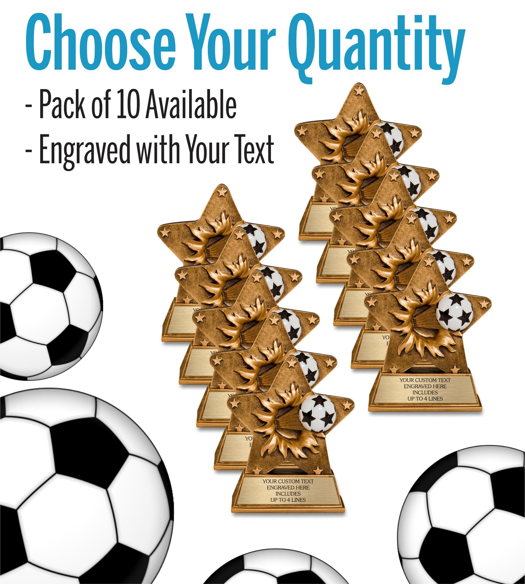 Team Soccer Trophies for Kids Includes Personalized - Etsy