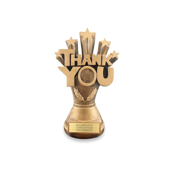 Thank You Trophy Personalized Volunteer Appreciation Award | Etsy