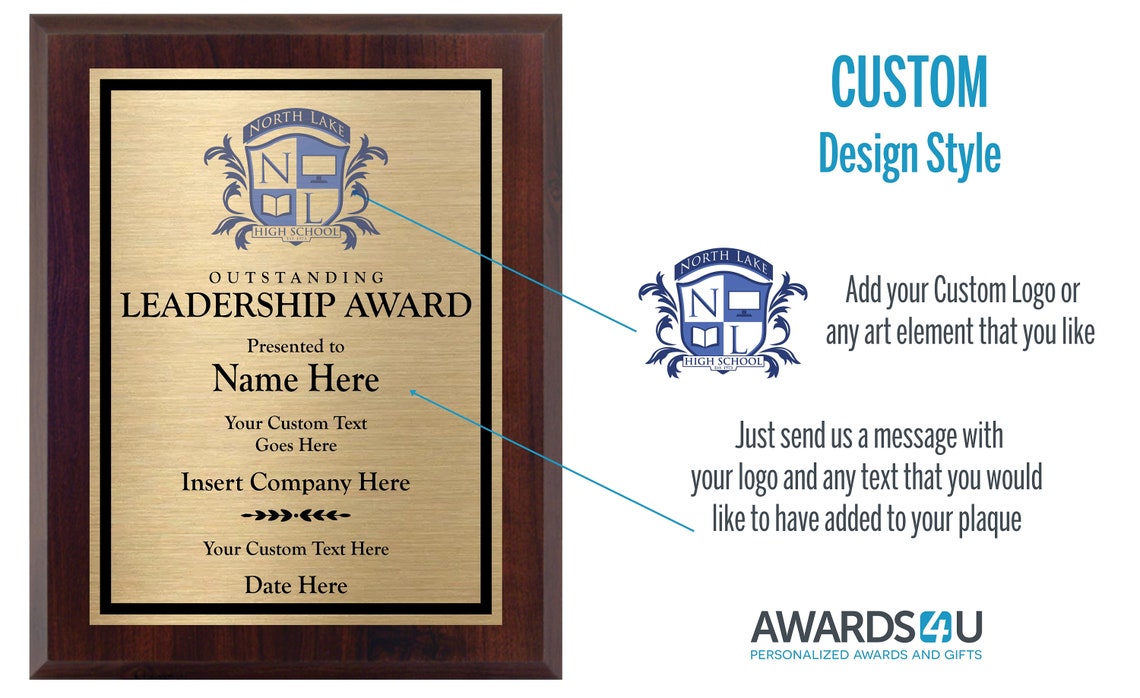 Leadership Award- Plaque for Boss or Leader - Personalized to Order - Etsy