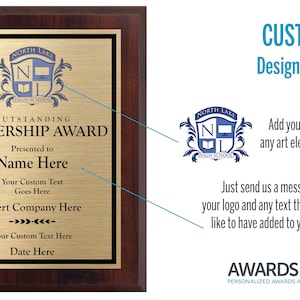 Leadership Award- Plaque for Boss or Leader - Personalized to Order - Etsy