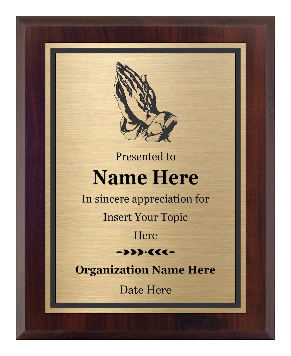 Personalized Religious Plaque - Customized Church Award - Choose Your ...
