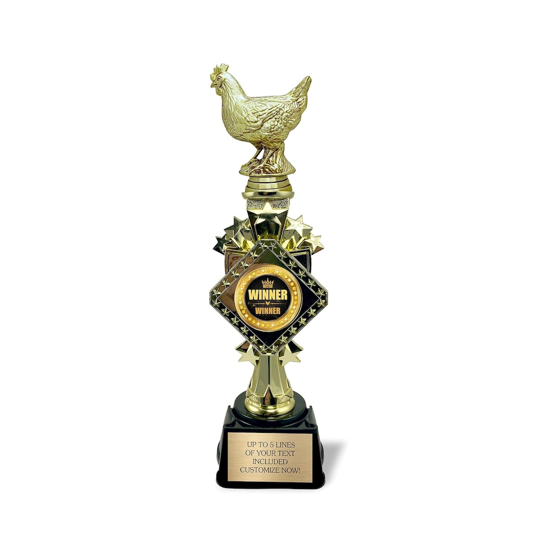 Winner Winner Chicken Dinner Trophy – 12" Personalized Award - Etsy