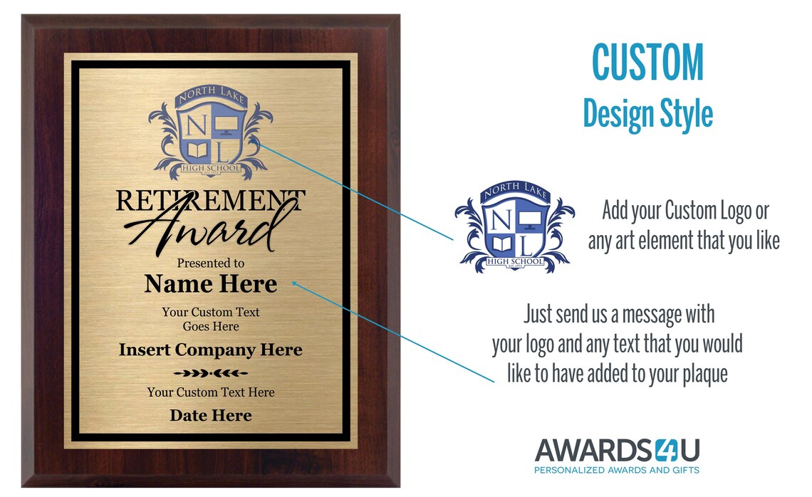 8x10 Personalized Retirement Plaque Customized Award for - Etsy