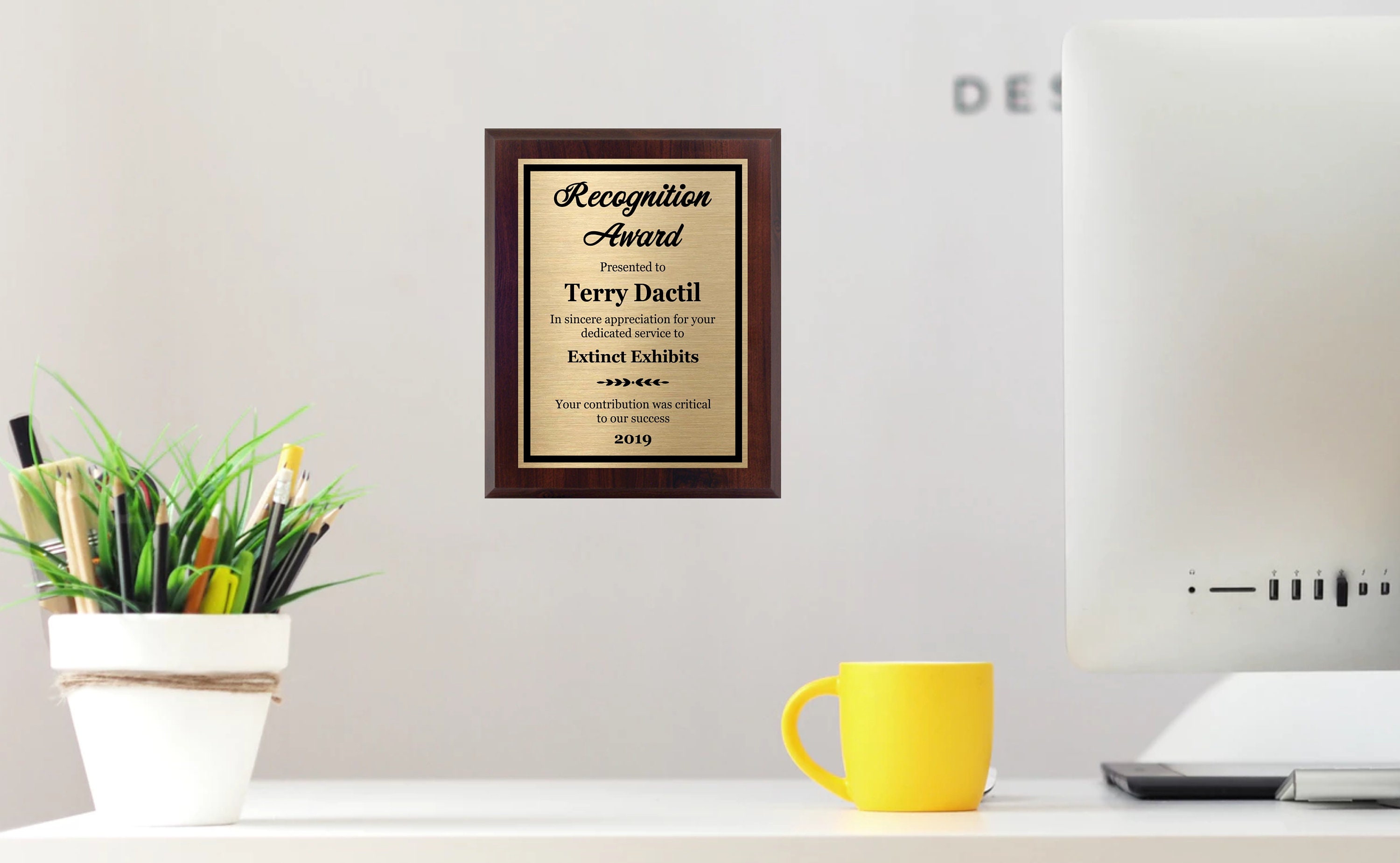 8x10 Recognition Plaque Award Customize Now - Etsy