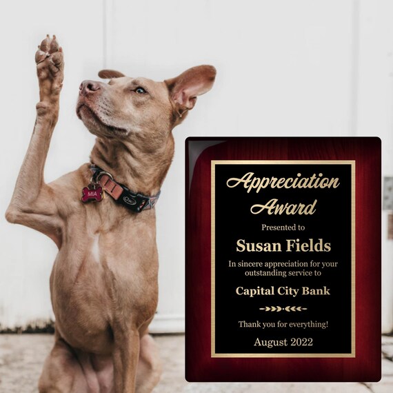 8x10 Customized Appreciation Plaque | Etsy