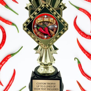 Chili Cook off Trophy With Personalized Engraving - Award for Winner of ...