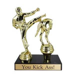 Kick Ass Trophy - Custom Funny Office Award 7" Tall - Includes ...