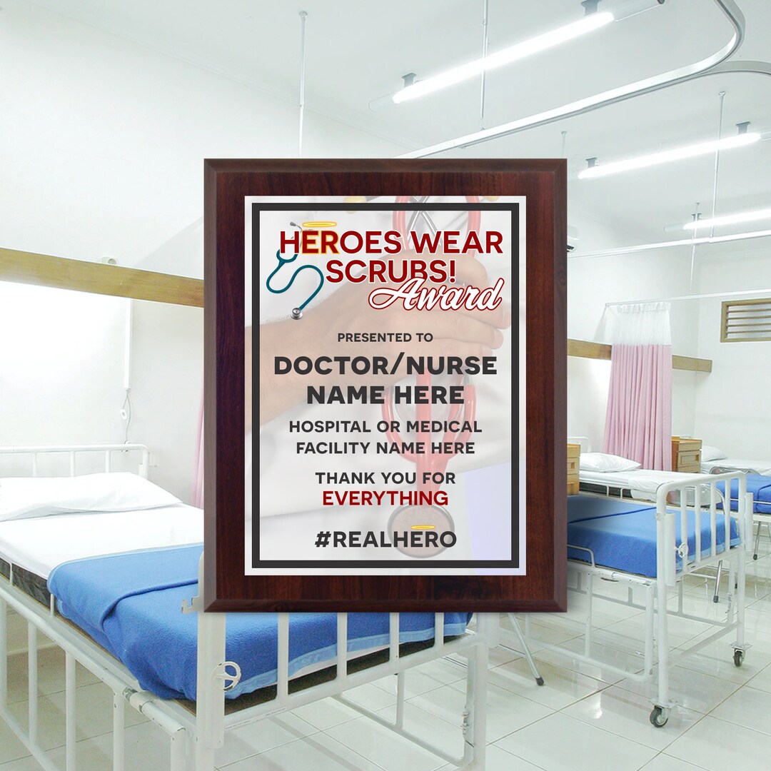 8x10 Award Plaque for Nurse, Police, Firefighter, First Responder ...