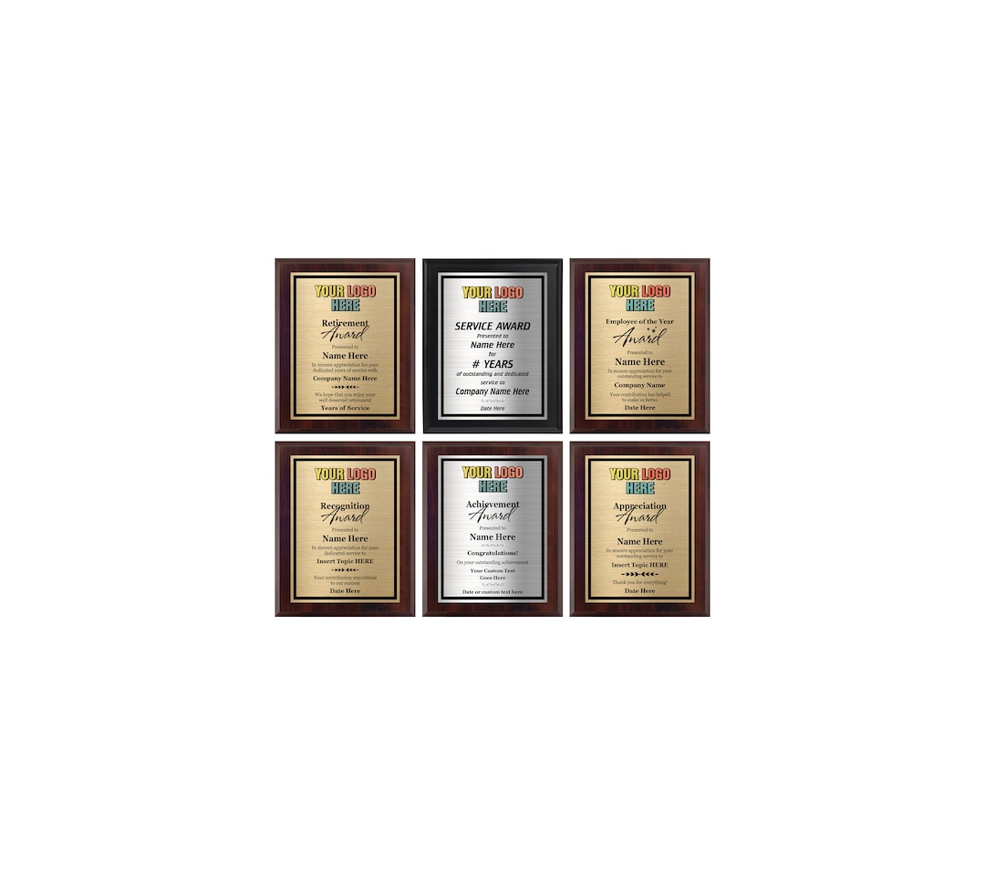 Personalized Plaque With Your Logo – Choose Stock Design or Customize ...