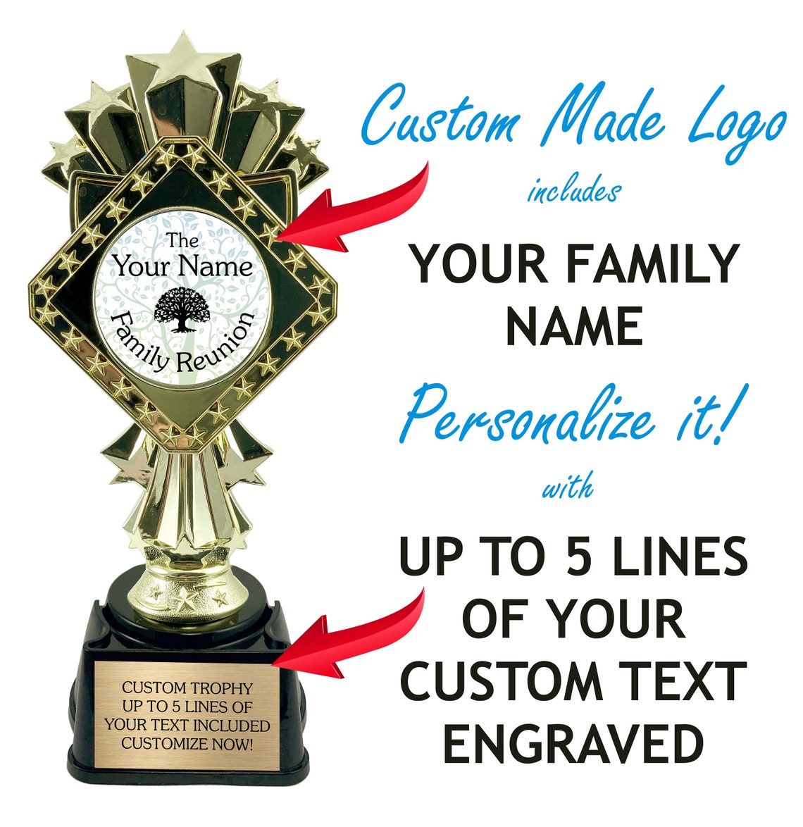 Family Reunion Trophy Award or Gift for Family Reunions - Etsy