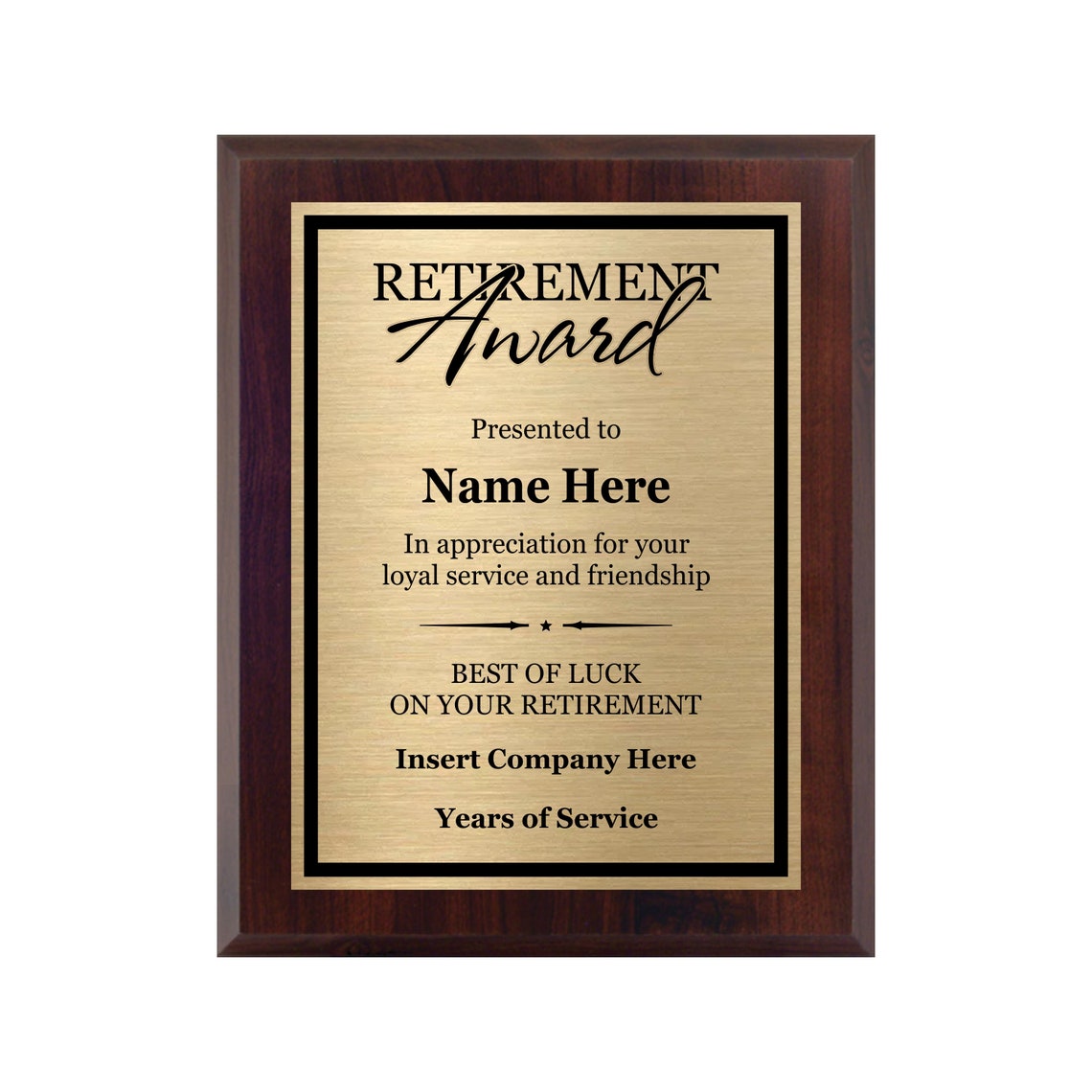 8x10 Personalized Retirement Plaque Customized Award for - Etsy