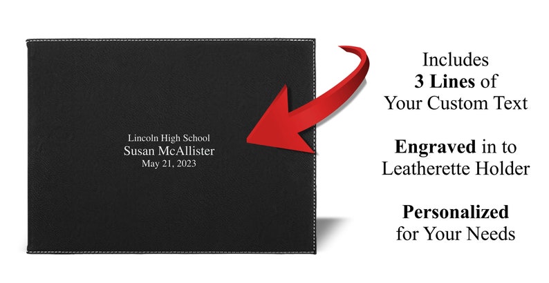 Personalized Diploma Holder Custom Certificate Cover | Etsy