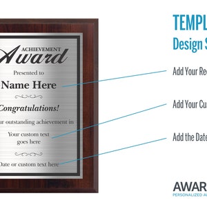 8x10 Personal Achievement Plaque Award - Graduation or Accomplishment ...