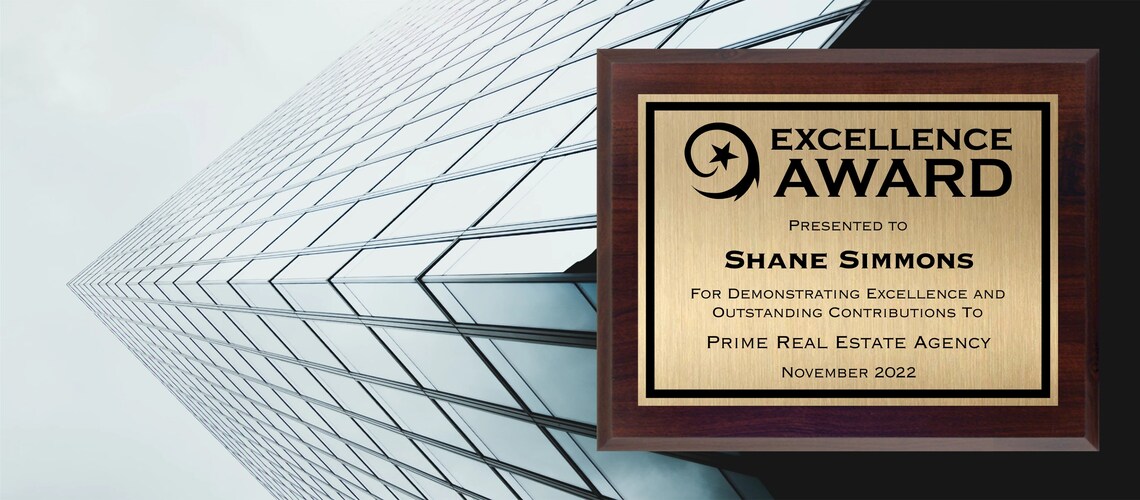Customized Excellence Award Personalized Plaque 8x10 | Etsy