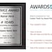 Years of Service Award 8x10 Plaque for Custom Employee Recognition - Etsy