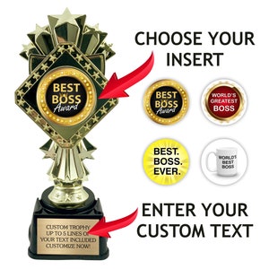 World’s Greatest Boss Trophy - Best Boss Award - 9 Inches Tall - Etsy