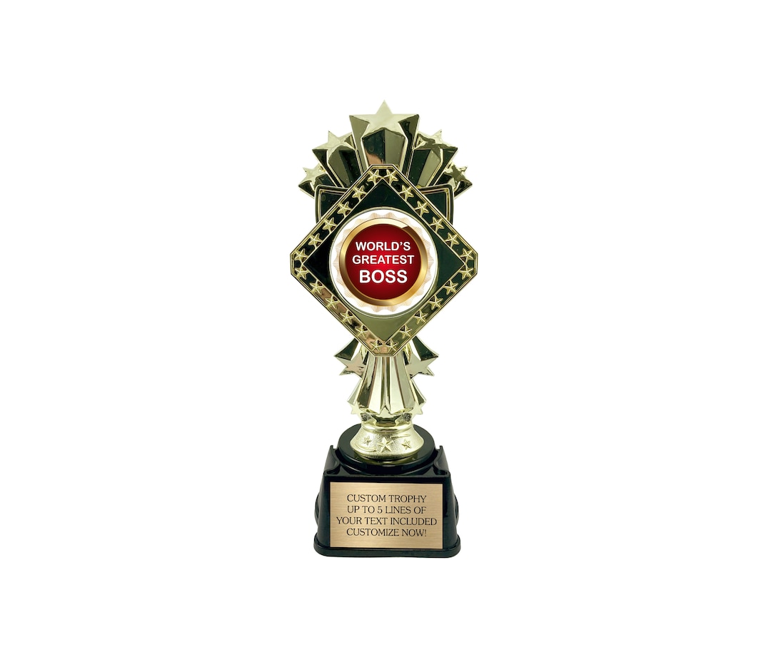 World’s Greatest Boss Trophy - Best Boss Award - 9 Inches Tall - Etsy