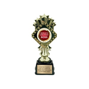 World’s Greatest Boss Trophy - Best Boss Award - 9 Inches Tall - Etsy