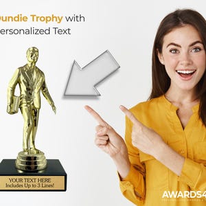 Dundie Award Trophy - Customizable Engraved Office Gift - Etsy
