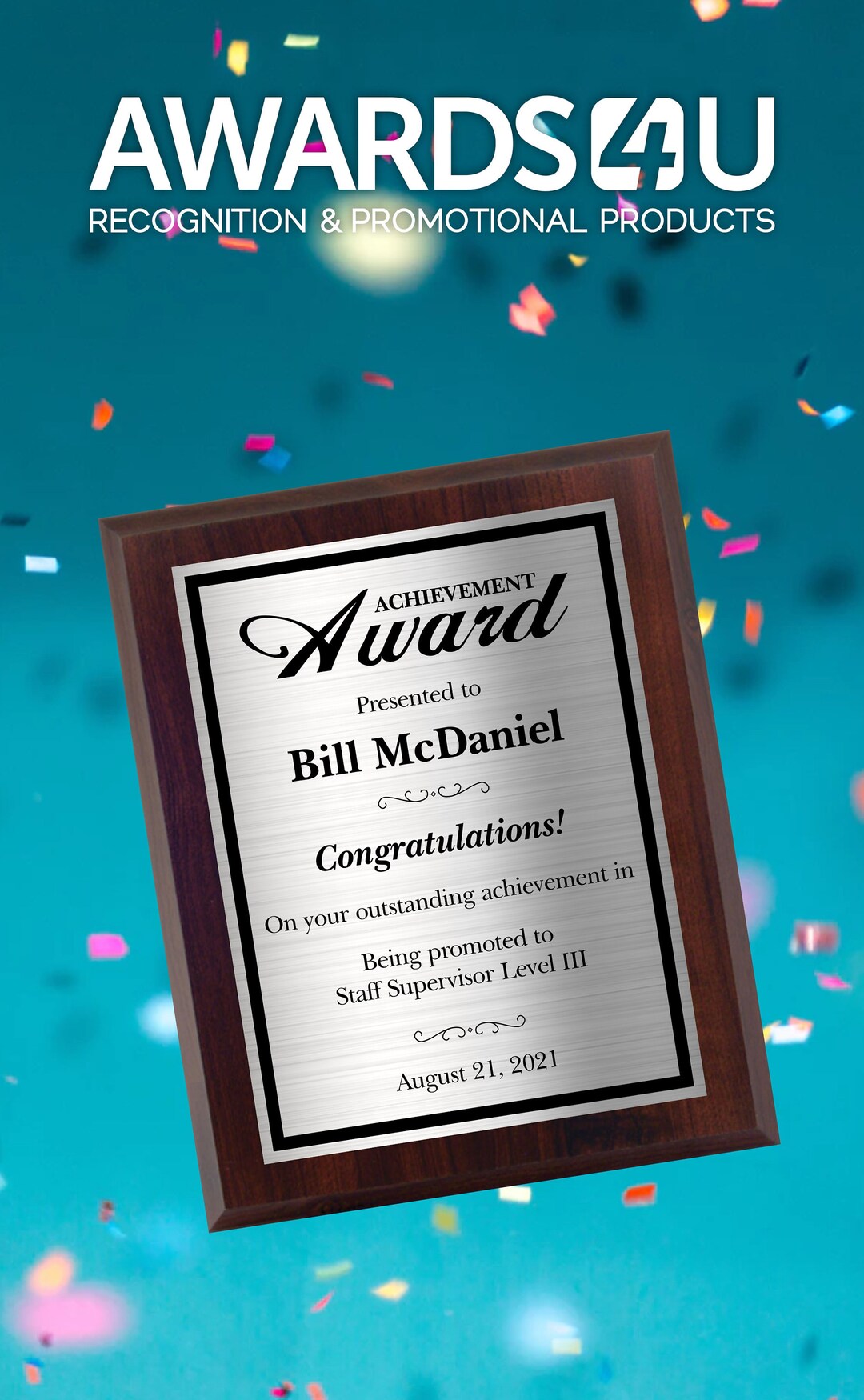 8x10 Personal Achievement Plaque Award - Graduation or Accomplishment ...