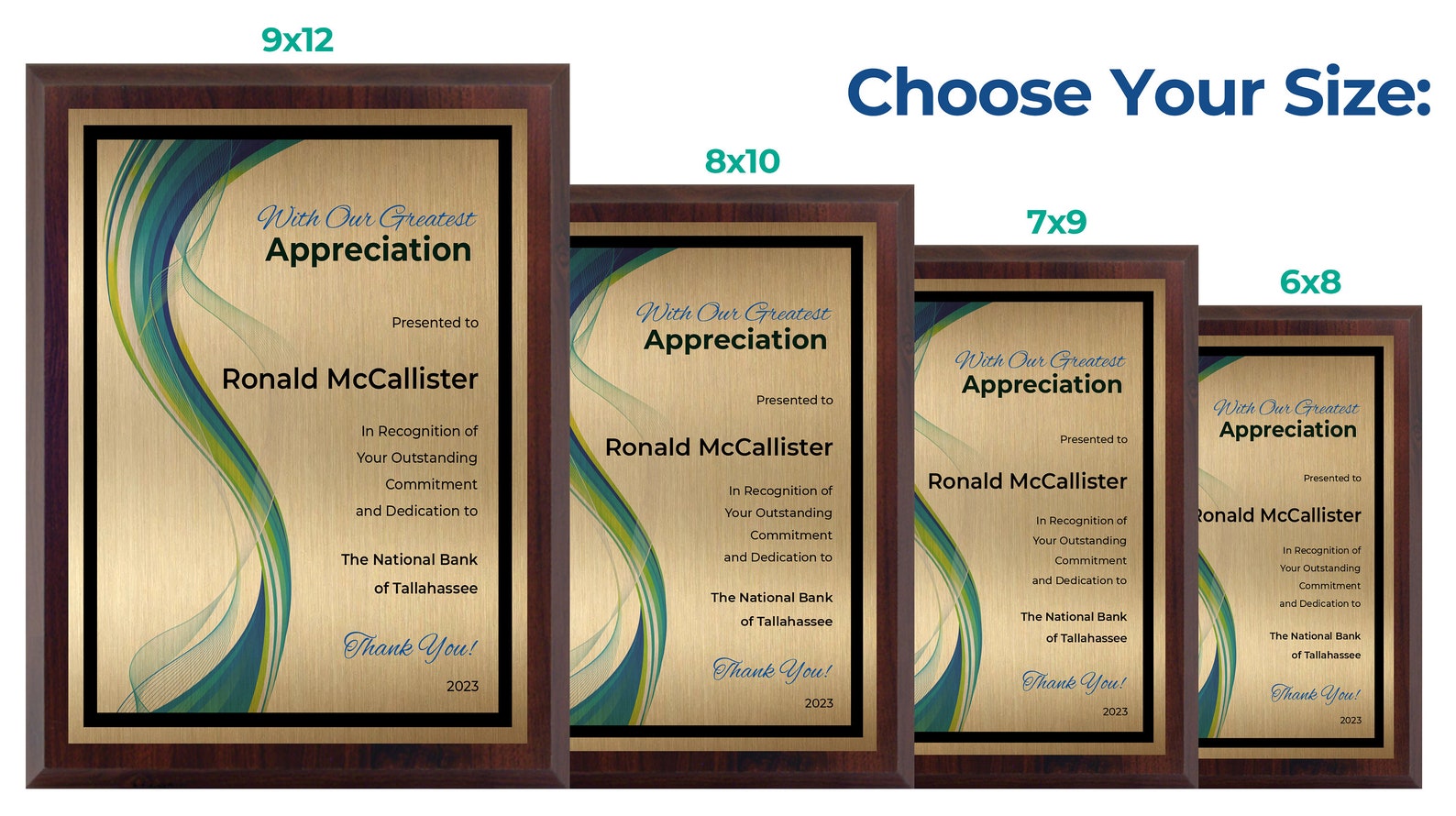 Employee Appreciation Plaque Personalized Gift Recognition - Etsy