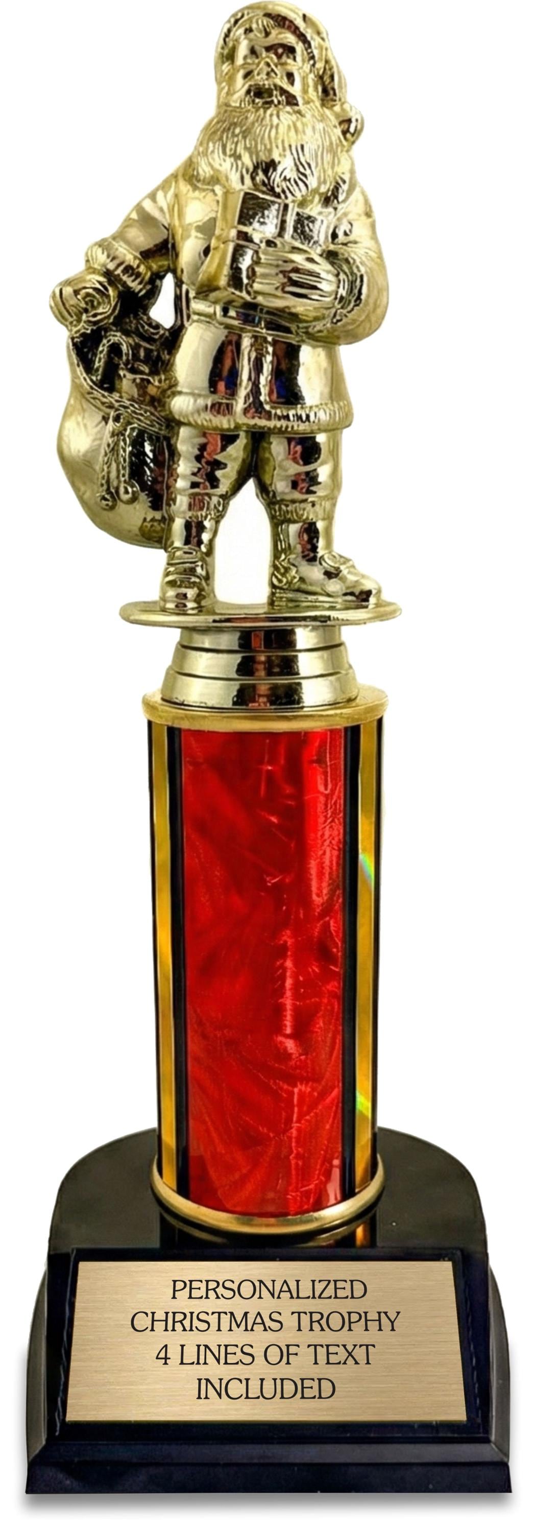 Christmas Trophy - Santa Claus Award With Customizable Plate ...