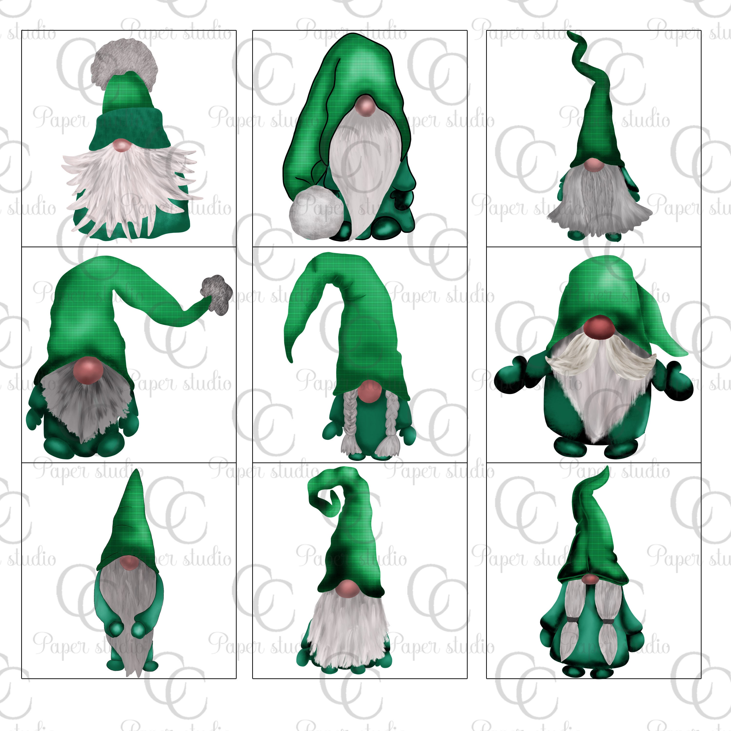Tomte Gnome Clipart Scandinavian Christmas Gnome - Etsy