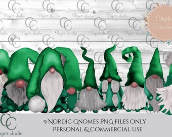 Christmas Gnome PNG Scandinavian Blue Gnomes Clipart Nordic - Etsy Canada
