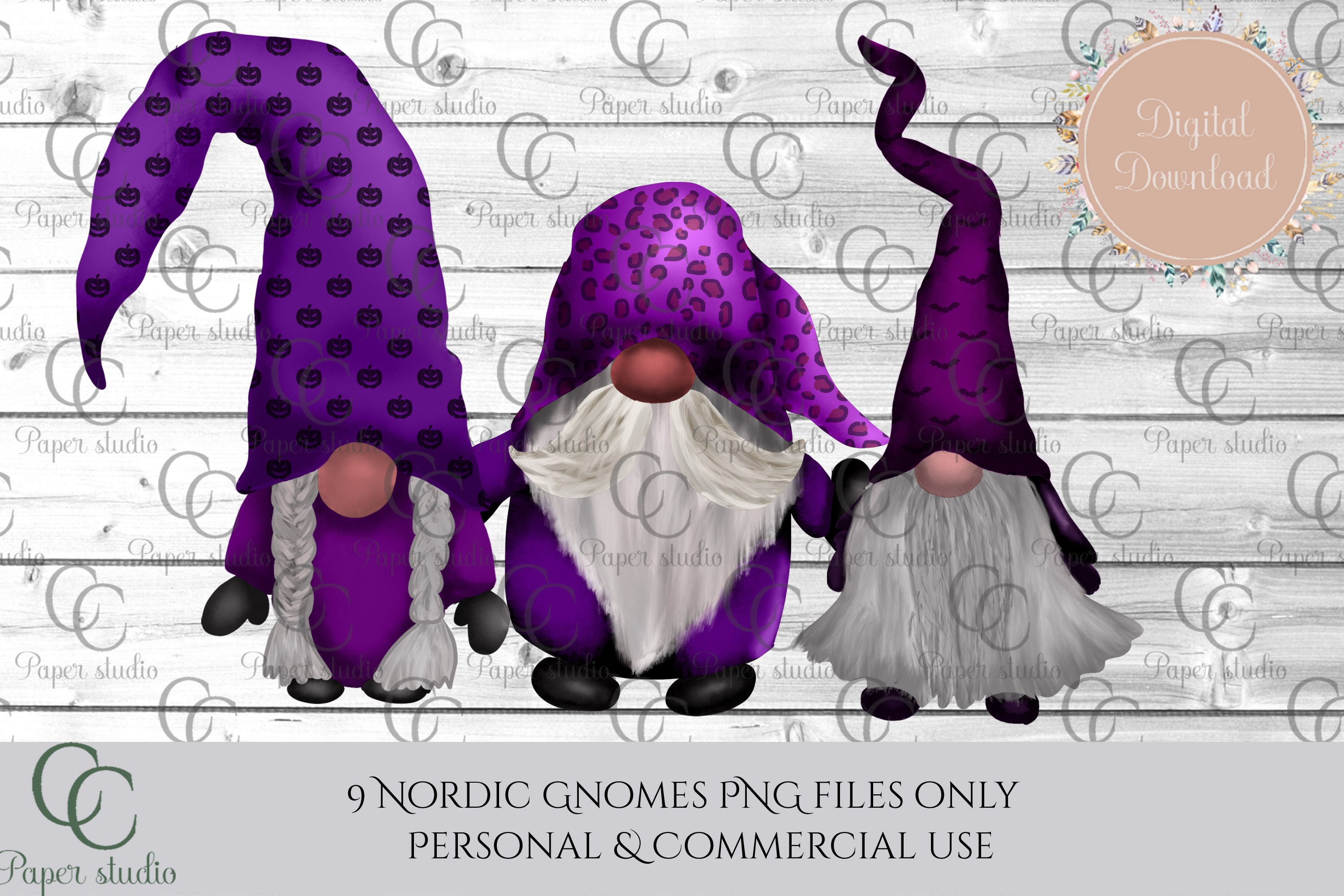 Tomte Gnome Clipart Scandinavian Halloween Gnome - Etsy