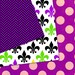 Digital Mardi Gras Paper Pack, Printable Wrapping Paper, Paper Craft ...