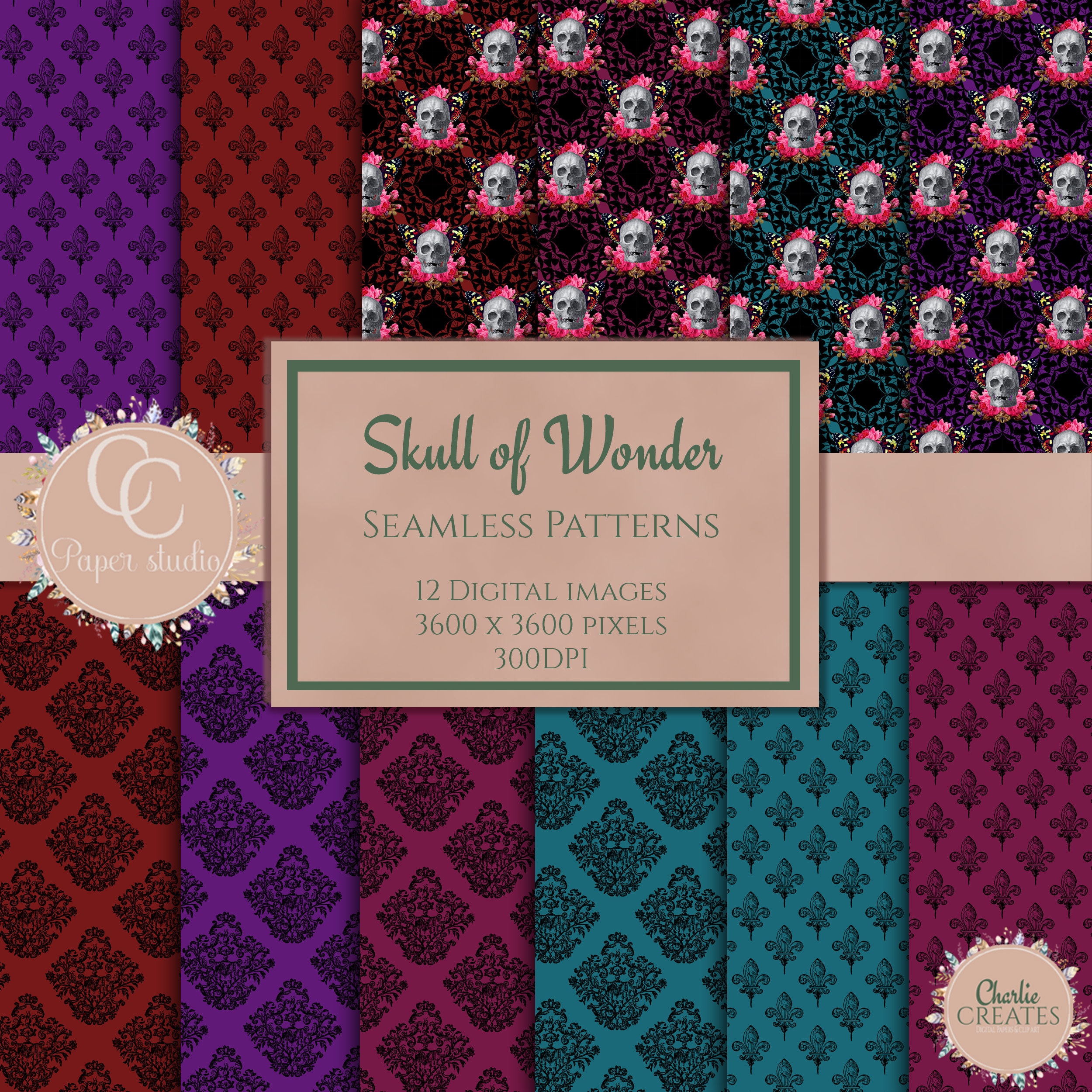 Halloween Digital Scrapbook Paper Pack Halloween Craft Paper - Etsy